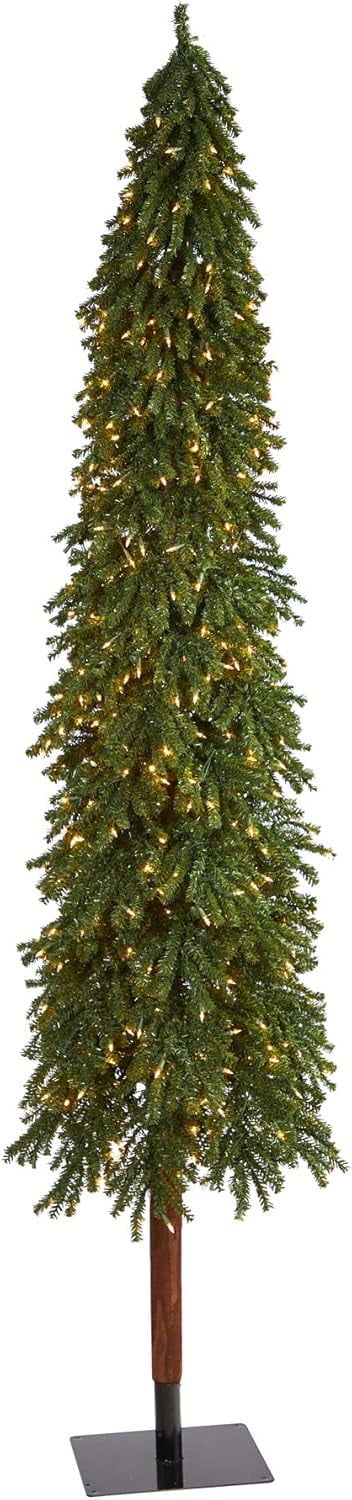 LINGYUAN 9ft. Grand Alpine Artificial Christmas Tree with 600 Clear ...