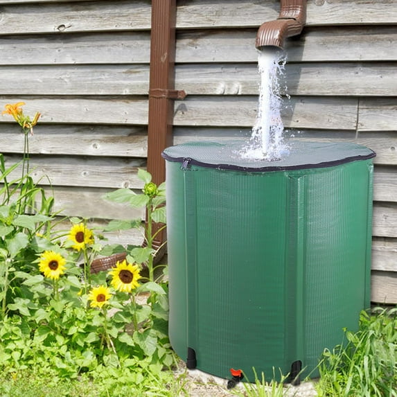 LINJH 200 Gallon Rain Barrel Water Collector Portable Collapsable ...