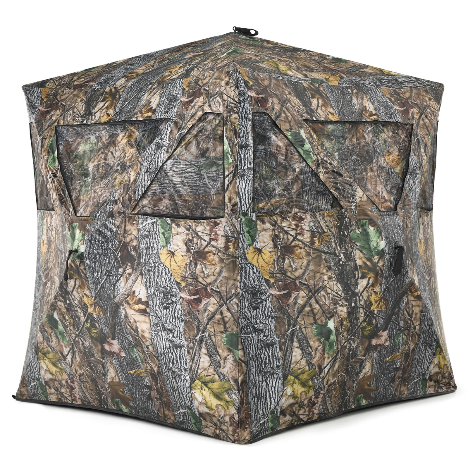 LINJH 3 Person Portable Hunting Blind Pop-Up Ground Blind w/Tie-downs ...