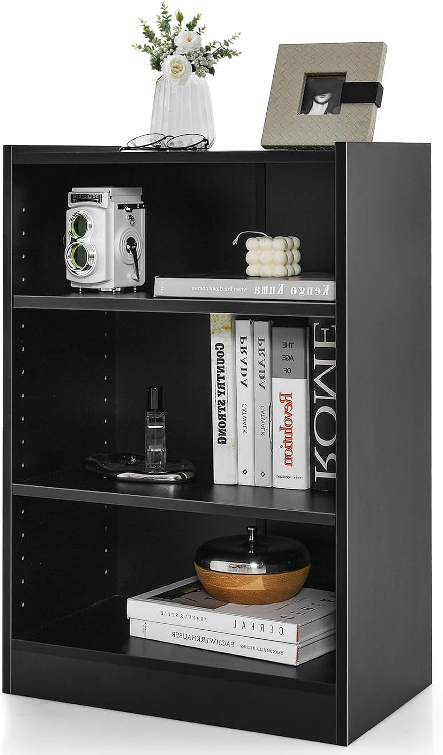 LINJH 3 Shelf Bookcase, Floor Standing Cube Storage Organizer with ...