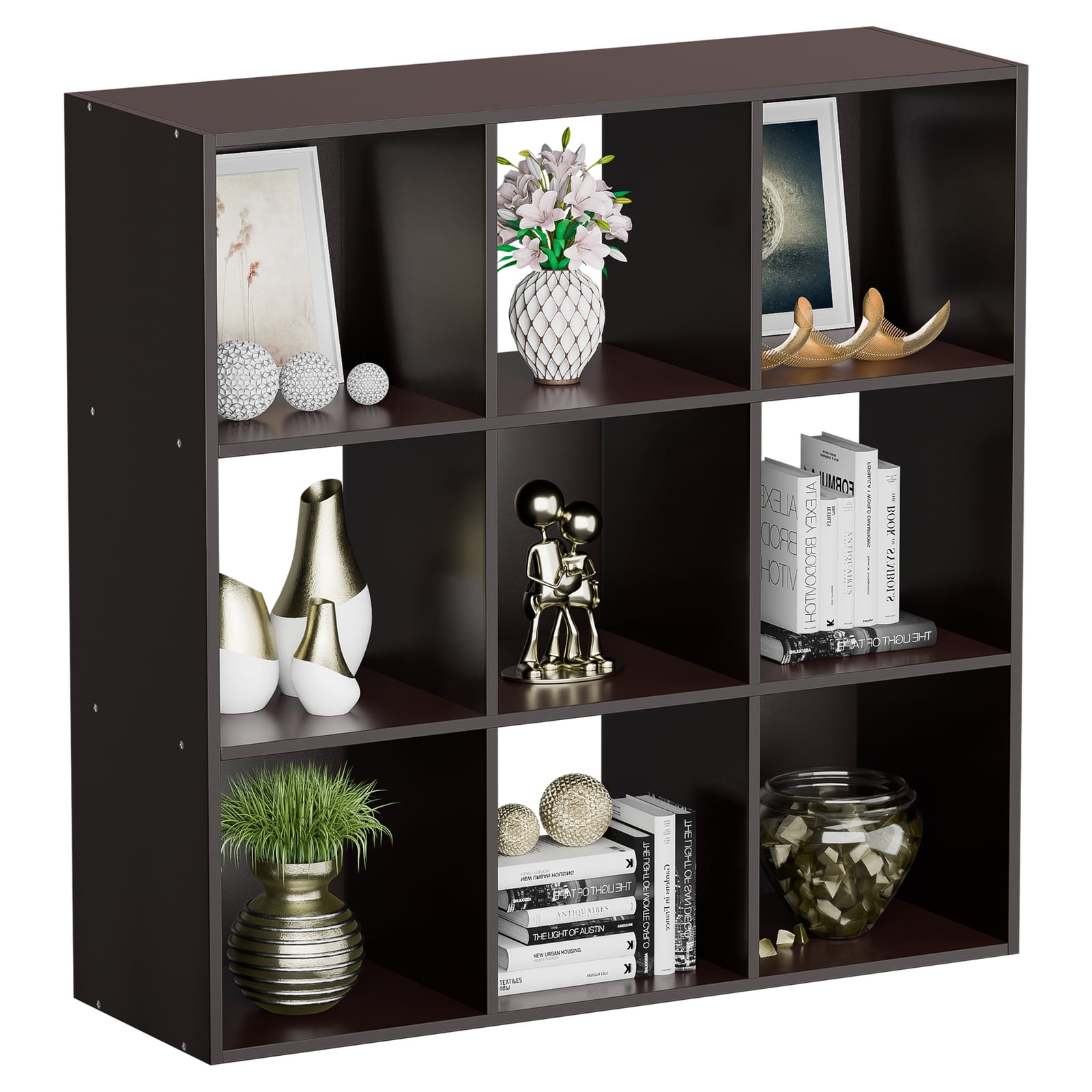 LINJH 9-Cube Storage Cabinet Cube Chipboard Wood Organizer Wood ...