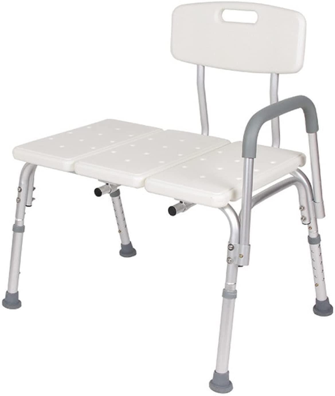 LINJH NEW Adjustable Shower Chair Bath Seat Tub Transfer Bench with ...
