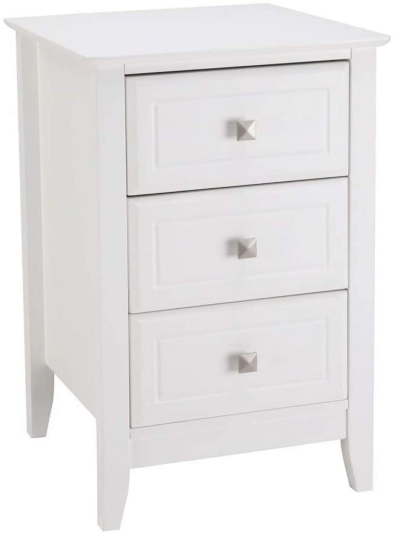 LINJH Upgraded White Night Stands for Bedrooms, Modern Nightstand with ...