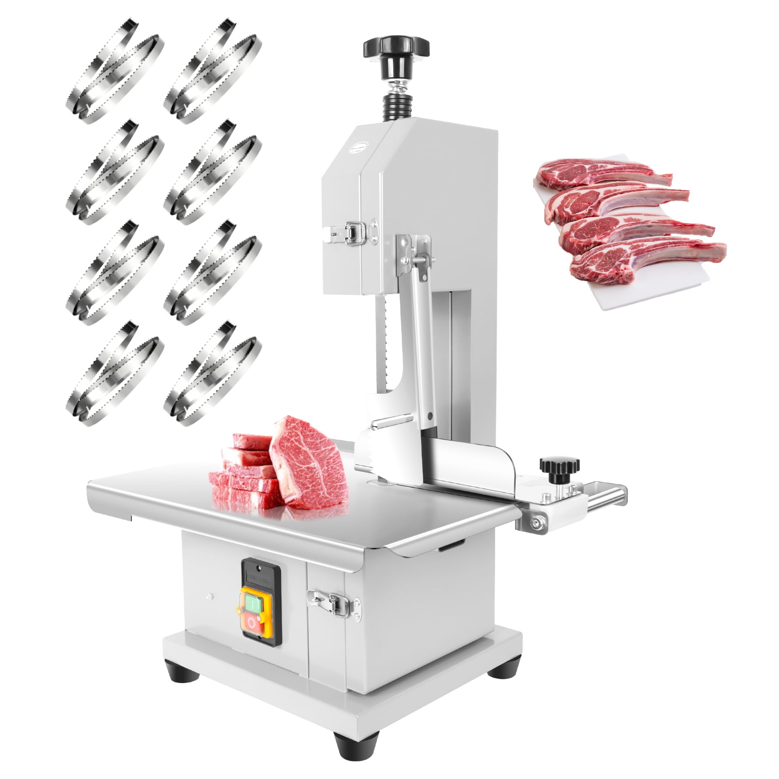 LINJI 1 Pcs 1000W Silver Commercial Electric Meat Bandsaw - Heavy-Duty ...