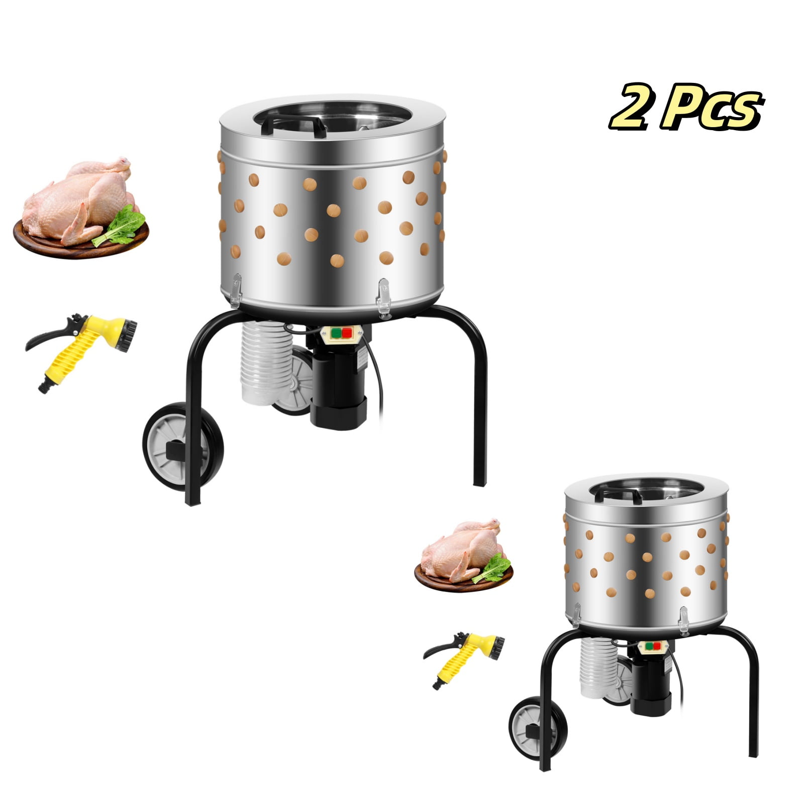 LINJI 2 Pcs Efficient Poultry Plucking Solution - 20" Stainless Steel ...
