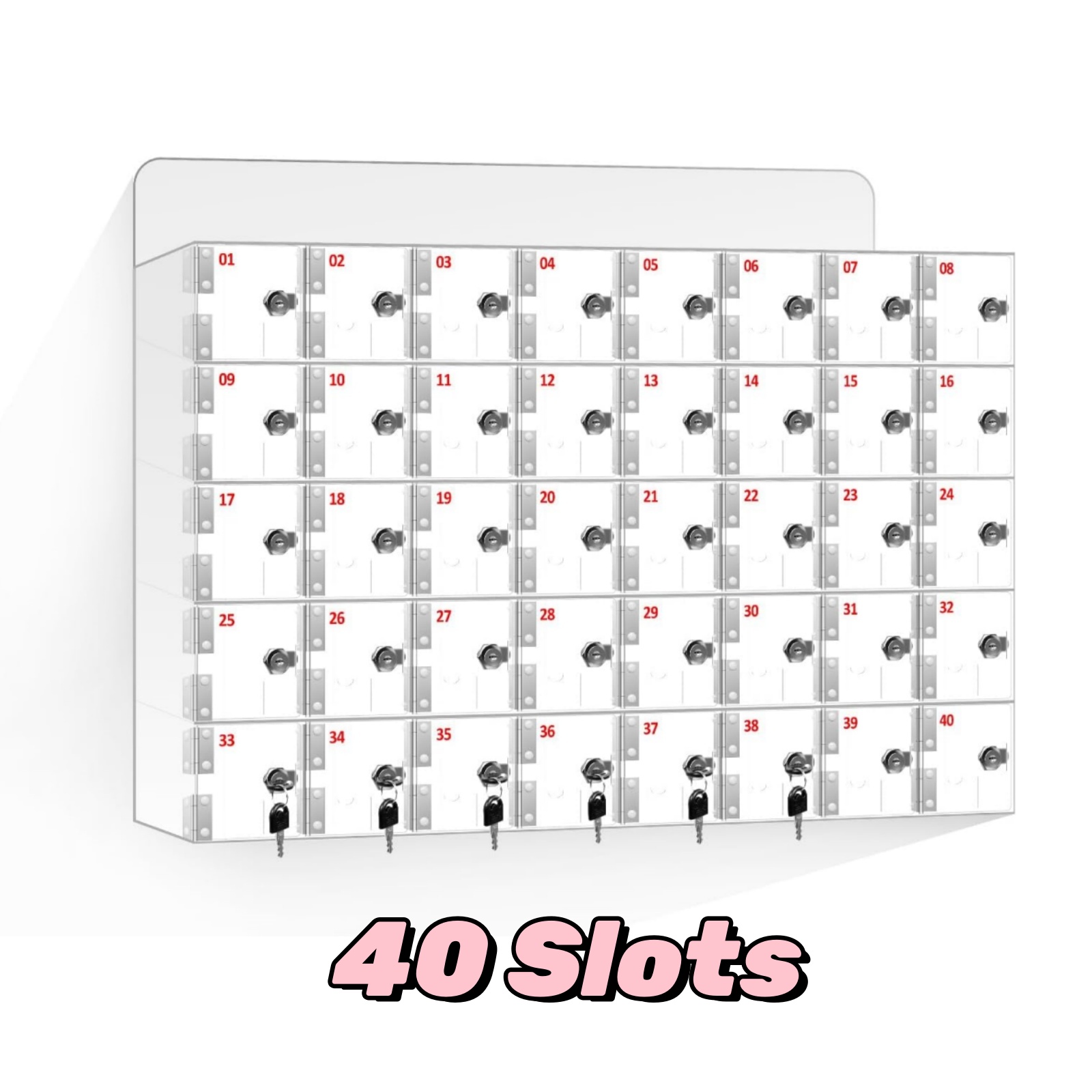 LINJI Clear Acrylic Cell Phone Storage Cabinet Cell Phone Locker Box ...