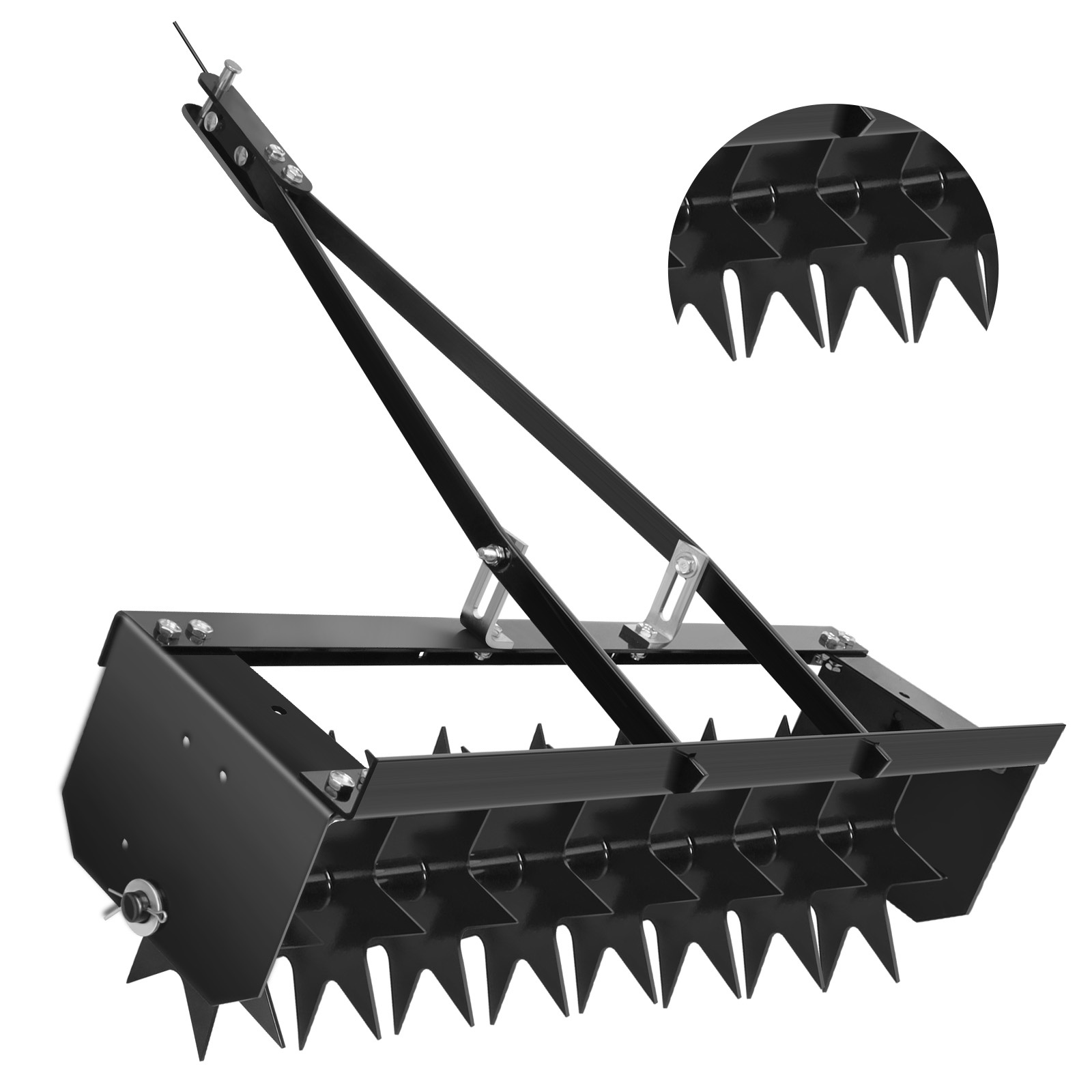 LINJI Professional Grade 32" Aerator - Star Shaped Spikes for Deep Soil ...