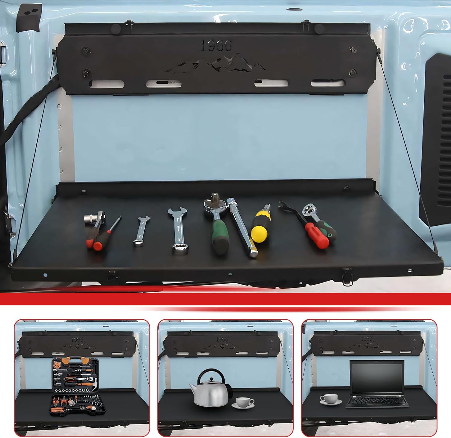 LINKCRO Tailgate Table for Ford Bronco 2/4 Door 2021 2022 2023 Steel ...