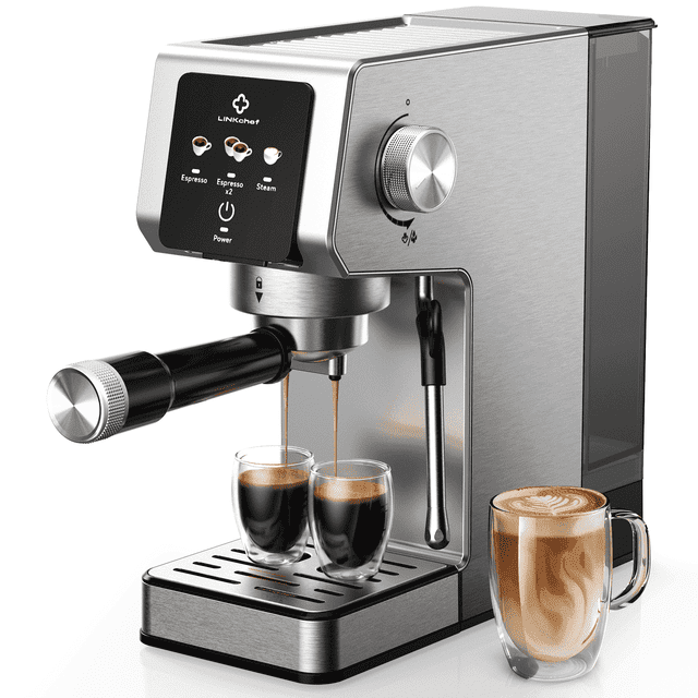 LINKChef Espresso Machine 20 Bar, Professional Espresso Maker with Milk ...
