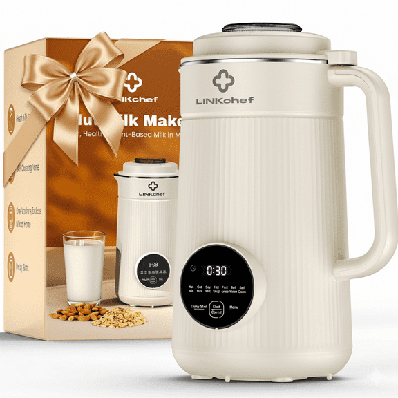 40oz Nut Milk Maker, Low Noise Nut Milk Machine for Soy, Almond, Oat ...