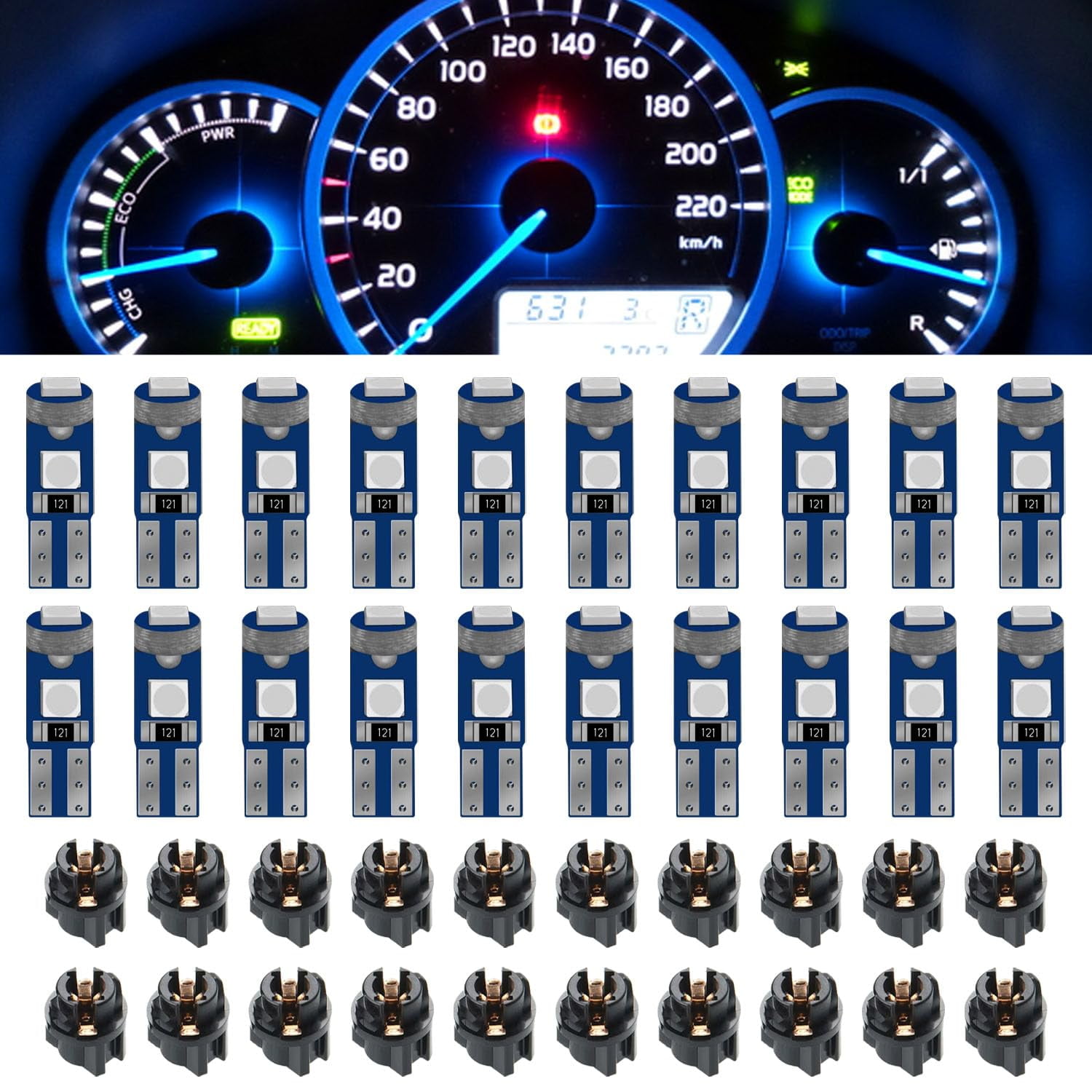 LINKITOM Oval Aluminum Housing RRF12 Ultra Slim Trailer Lights, 24-LED ...