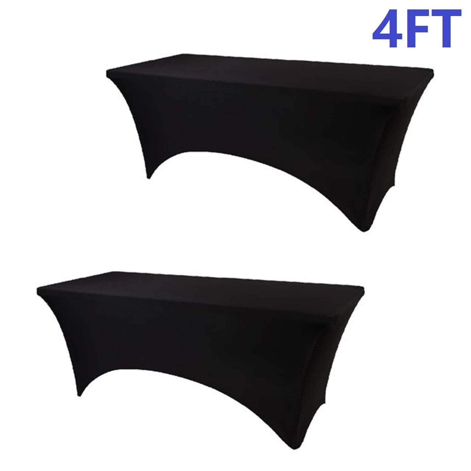 LINKPAL 2 Packs Stretch Spandex Tablecloth 4ft Fitted Rectangular ...