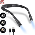 LINKPAL Portable LED Neck Reading Light, USB Rechargeable, 3 Amber ...