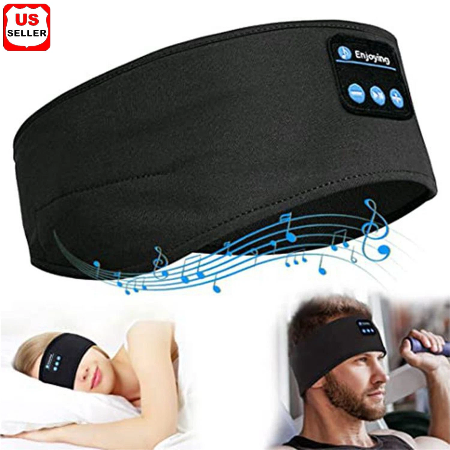 LINKPAL Bluetooth Sleeping Headphones Headband, Noise-Canceling, Soft ...