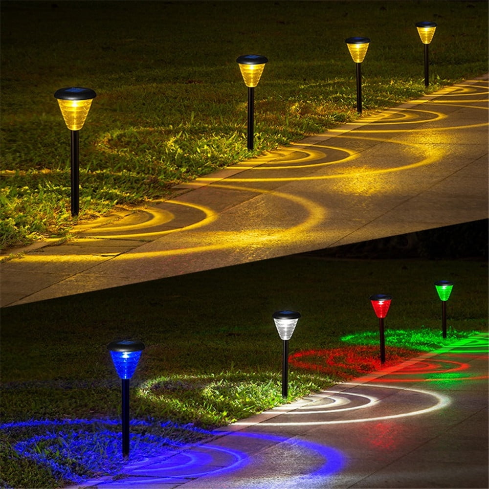 LINKPAL Solar Path Lights, Waterproof Outdoor Garden Decor, Color ...