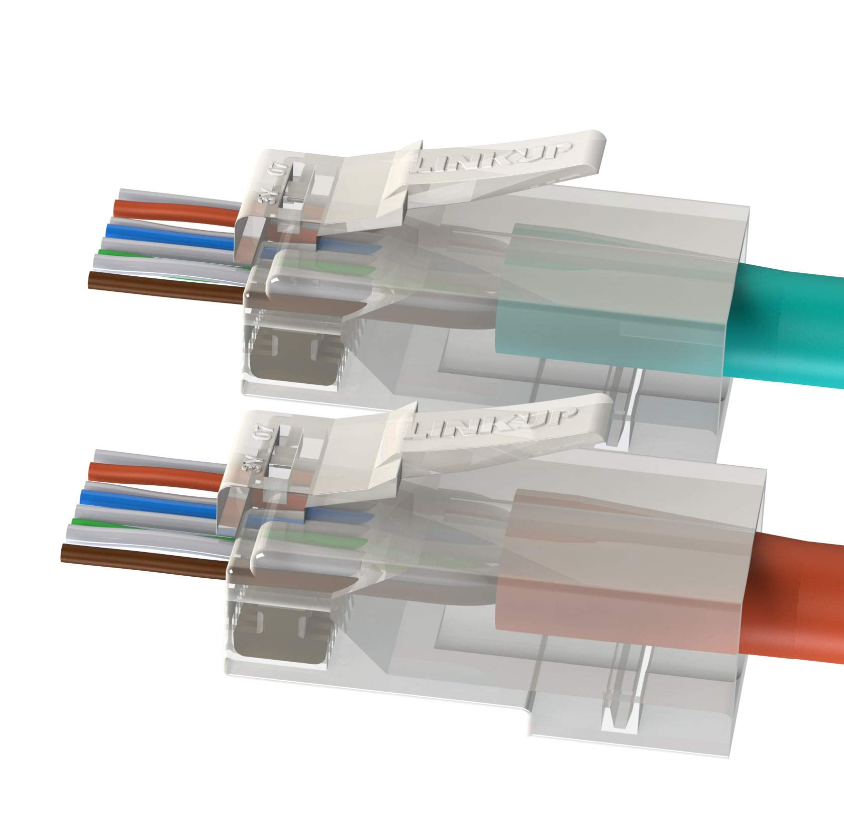 LINKUP - RJ45 Cat6 Connectors EZ Pass Through Ends | Ethernet Cat 6 ...