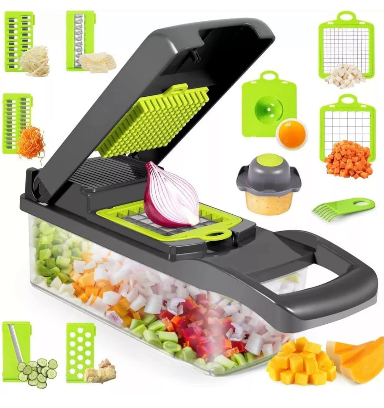 LINLIN 13 in 1 Super and Professional Vegetable Chopper, Onion Chopper ...