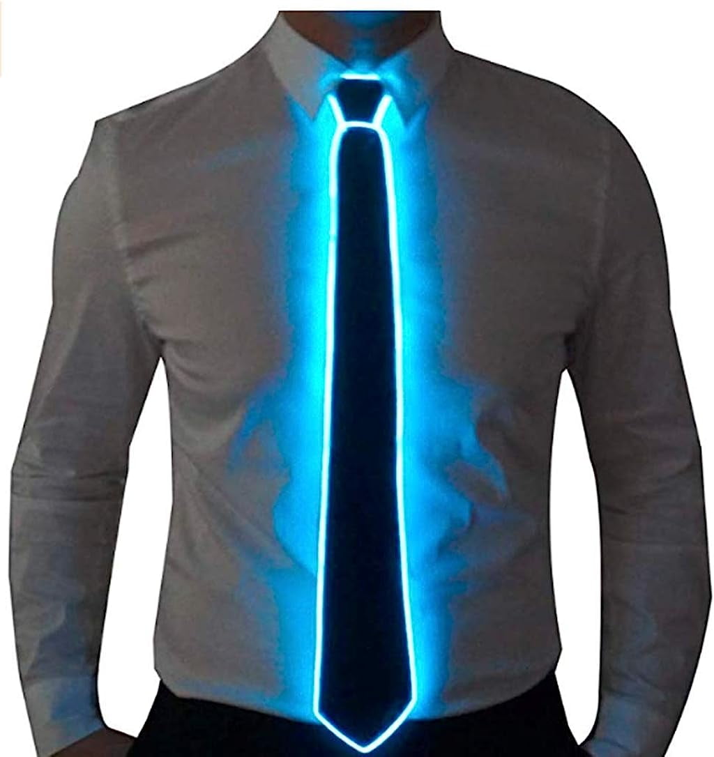 LINLIN Bow Tie and Suspenders Set for Men, LED Tie LED Suspenders Glow ...