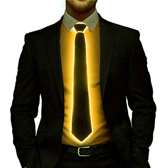 LINLIN Bow Tie and Suspenders Set for Men, LED Tie LED Suspenders Glow ...