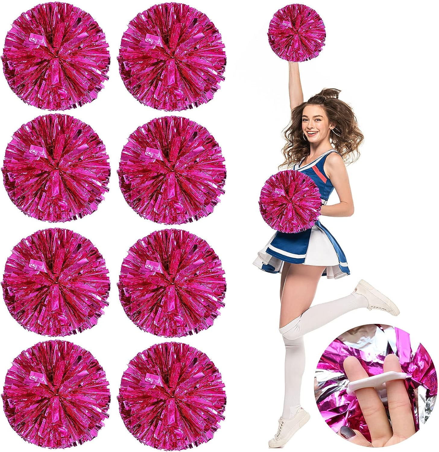 LINLIN Cheerleader ponpon, Cheerleading Pom Poms, Premium Metallic Pom ...