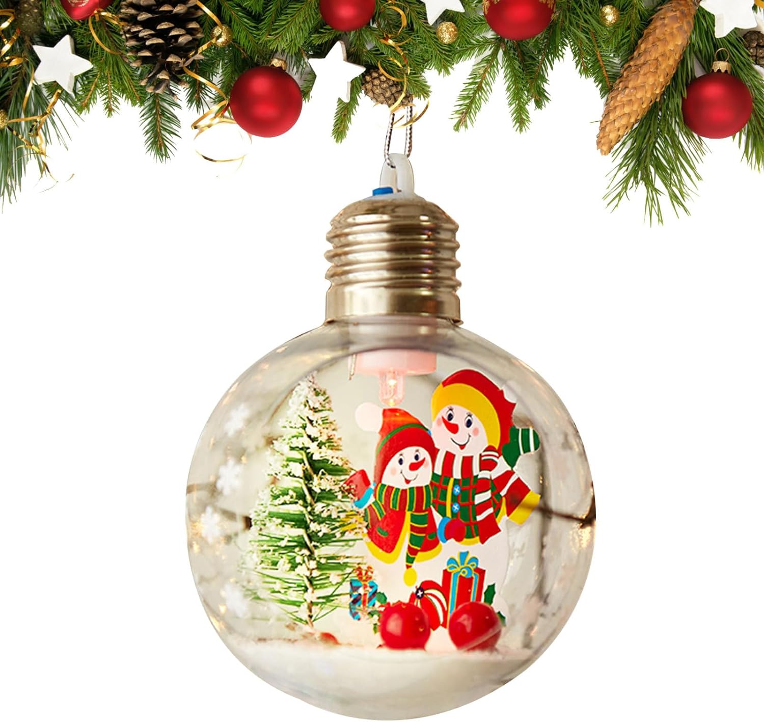 LINLIN Christmas Crackle Ball, Led Christmas Lights, Christmas Acrylic ...