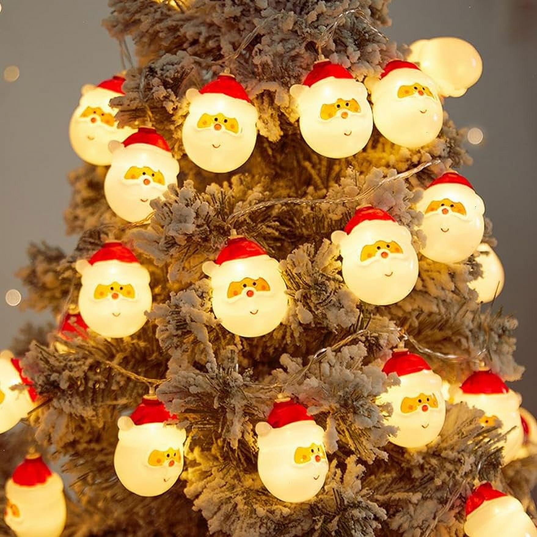 LINLIN Christmas Santa Claus String Lights Indoor,10 Ft 20 LED ...