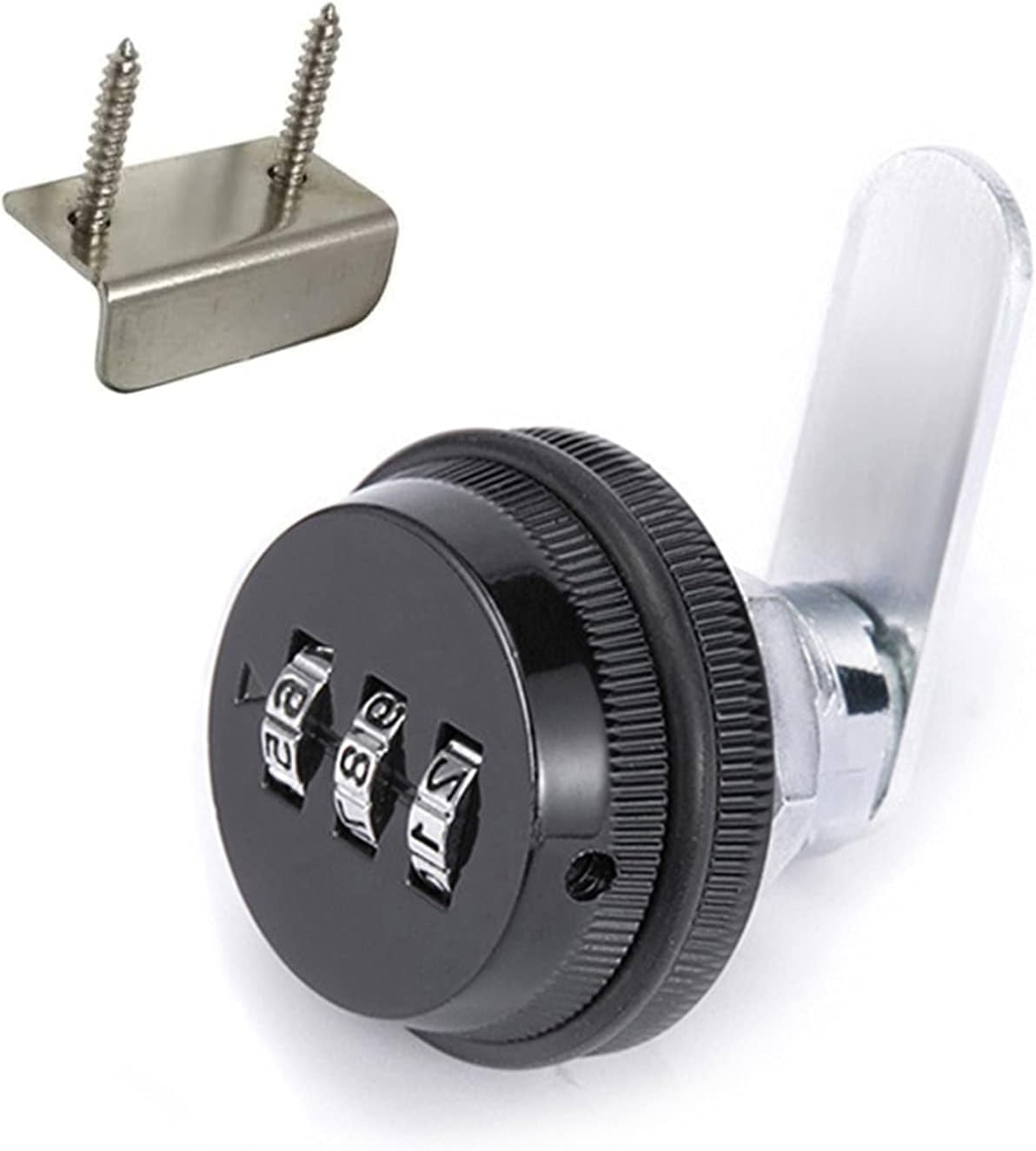 LINLIN Combination Cabinet Cam Lock, 1-1/8 Inch 3-Digit Rotating Tongue ...