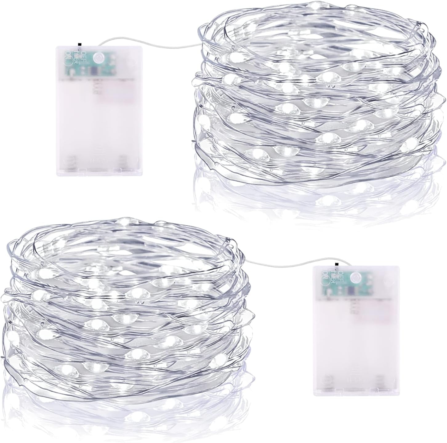 LINLIN Fairy Lights Battery with Timer, 5m 50 LED Micro Wire Fairy ...