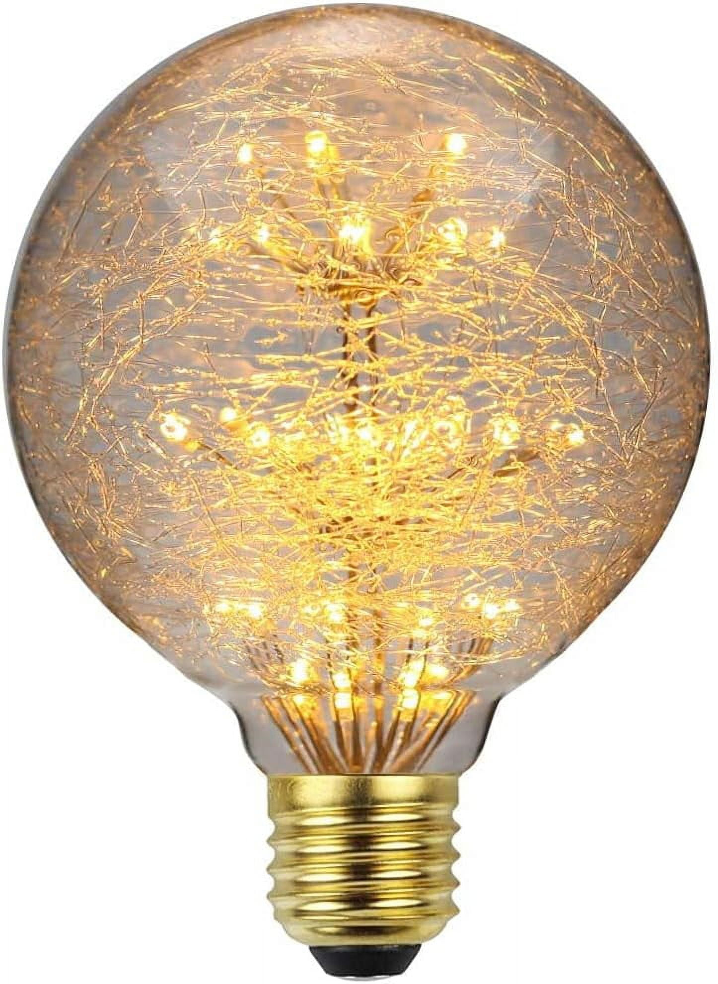 LINLIN Firework Light Bulb, 3W Retro Starry Light Bulb E27 Base Vintage ...