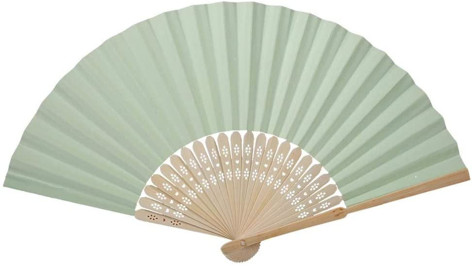 LINLIN Folding Fan Handheld Paper Bamboo Ribs Painting Fans for Wedding ...
