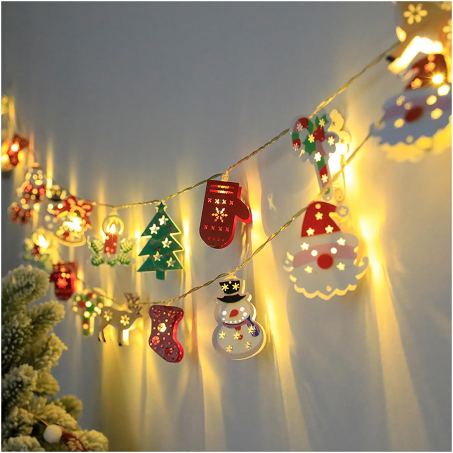 LINLIN Iron Christmas Decor String Light|Warm White Copper Wire Fairy ...