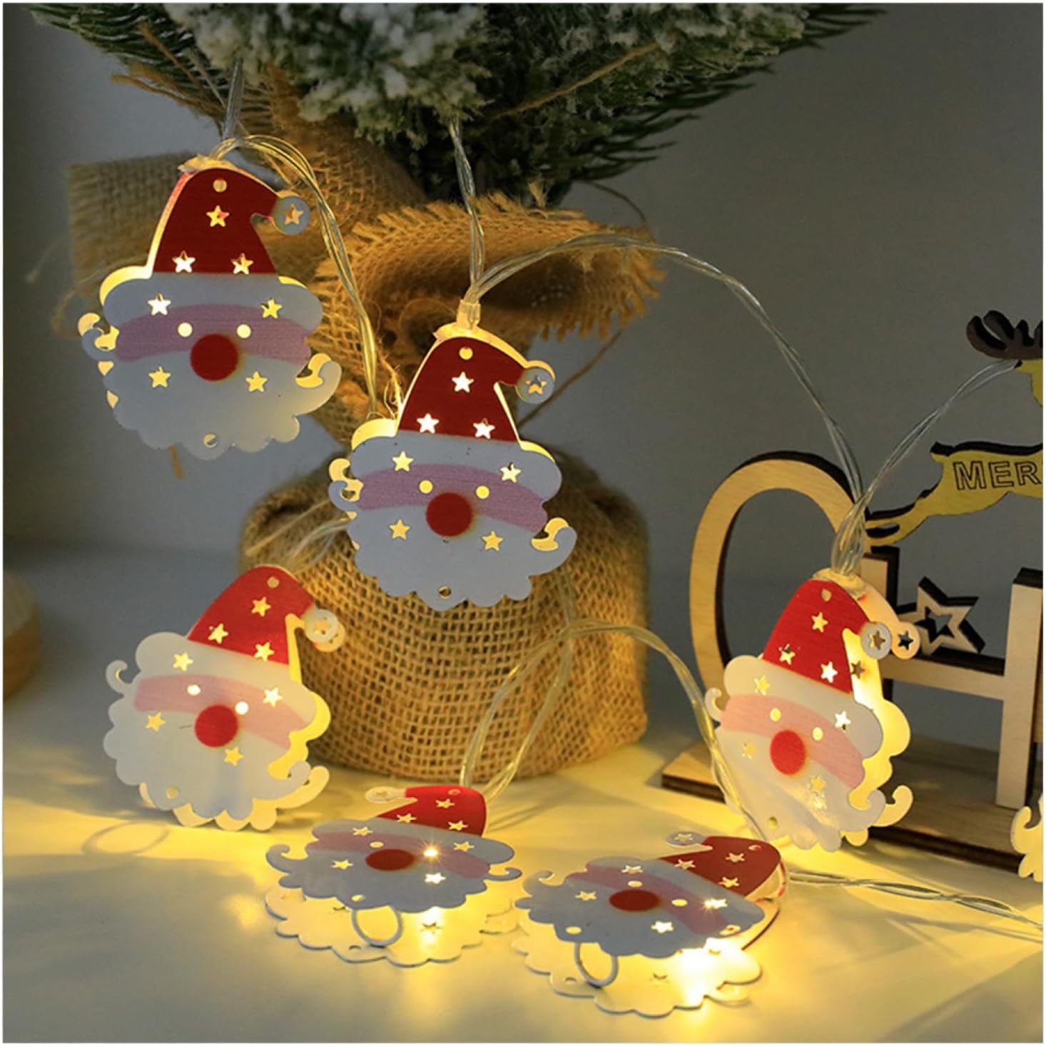 LINLIN Iron Christmas Decor String Light|Warm White Copper Wire Fairy ...