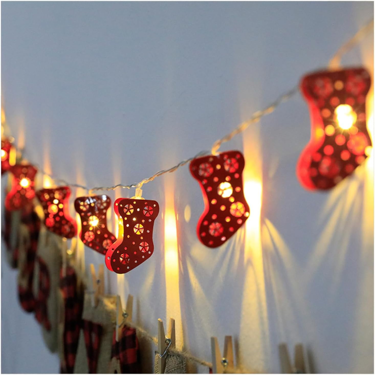 LINLIN Iron Christmas Decor String Light|Warm White Copper Wire Fairy ...