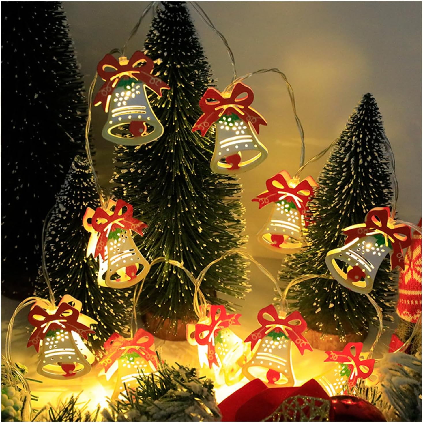 LINLIN Iron Christmas Decor String Light|Warm White Copper Wire Fairy ...