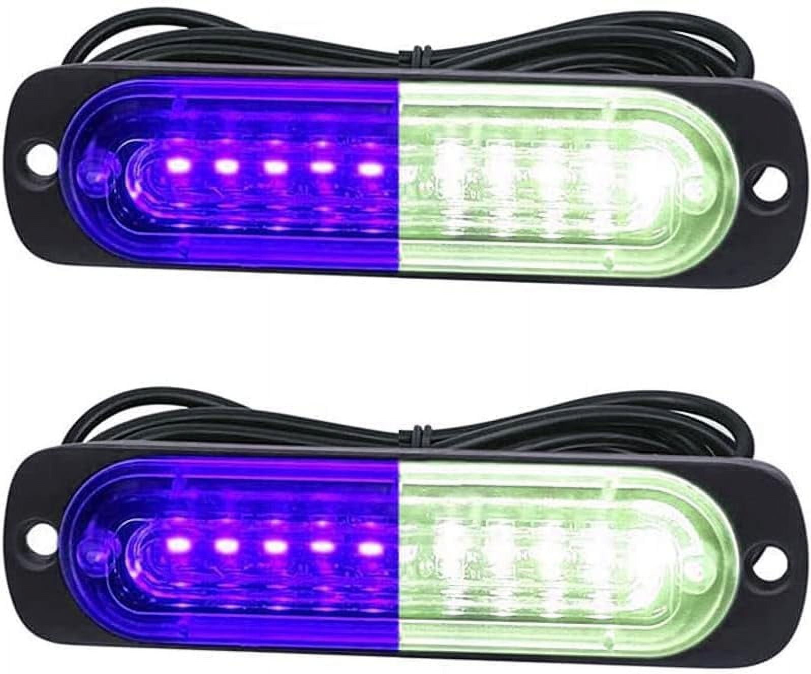 LINLIN LED Car Strobe Lights, 10 LED Emergency Strobe Lights niversal ...