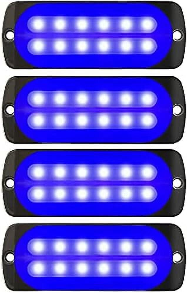 LINLIN LED Car Strobe Lights, Universal 4Pack 12LED Surface Mount ...
