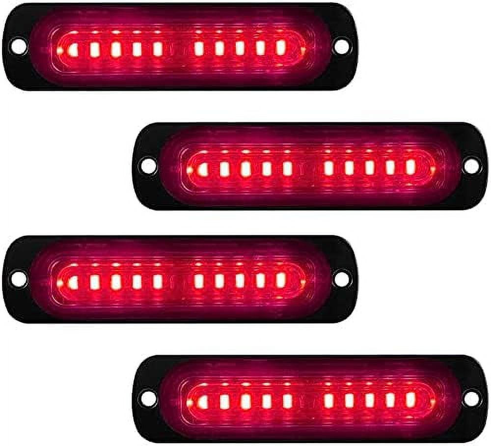 LINLIN LED Car Strobe Warning Lights, Universal 4Pack 10LED Surface ...