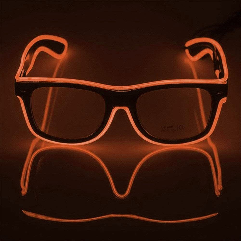 LINLIN LED Glasses, Light Up Glasses with 4 Modes Neon El Wire LED ...
