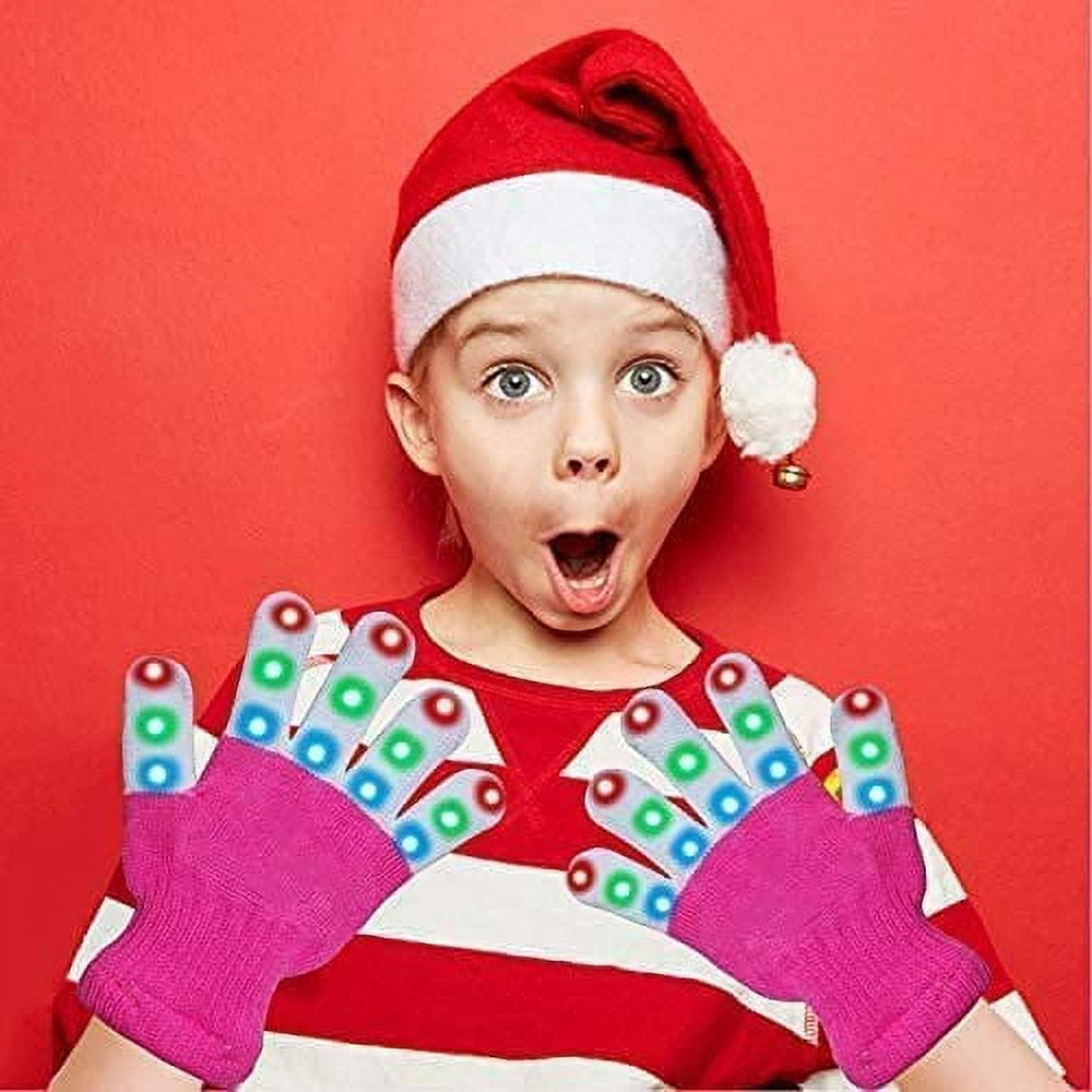 LINLIN LED Gloves, Light Up Gloves Flashing LED Gloves Finger Light LED ...