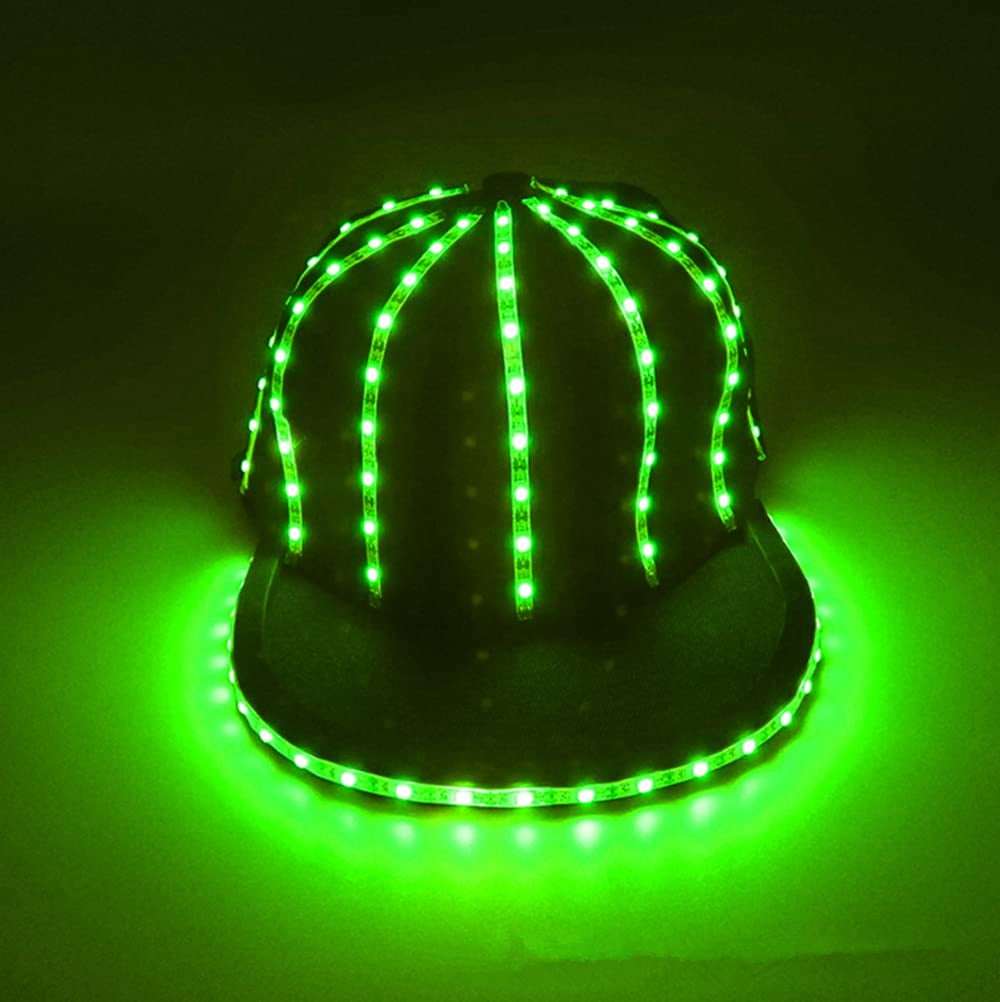 LINLIN LED Hat, Light Up Baseball Cap Flash Glow Party Hat LED Baseball ...