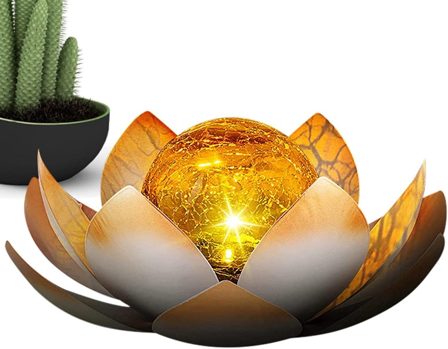 LINLIN LED Lotus Flower Light, Solar Lotus Flower Outdoor Lamp, Outdoor ...