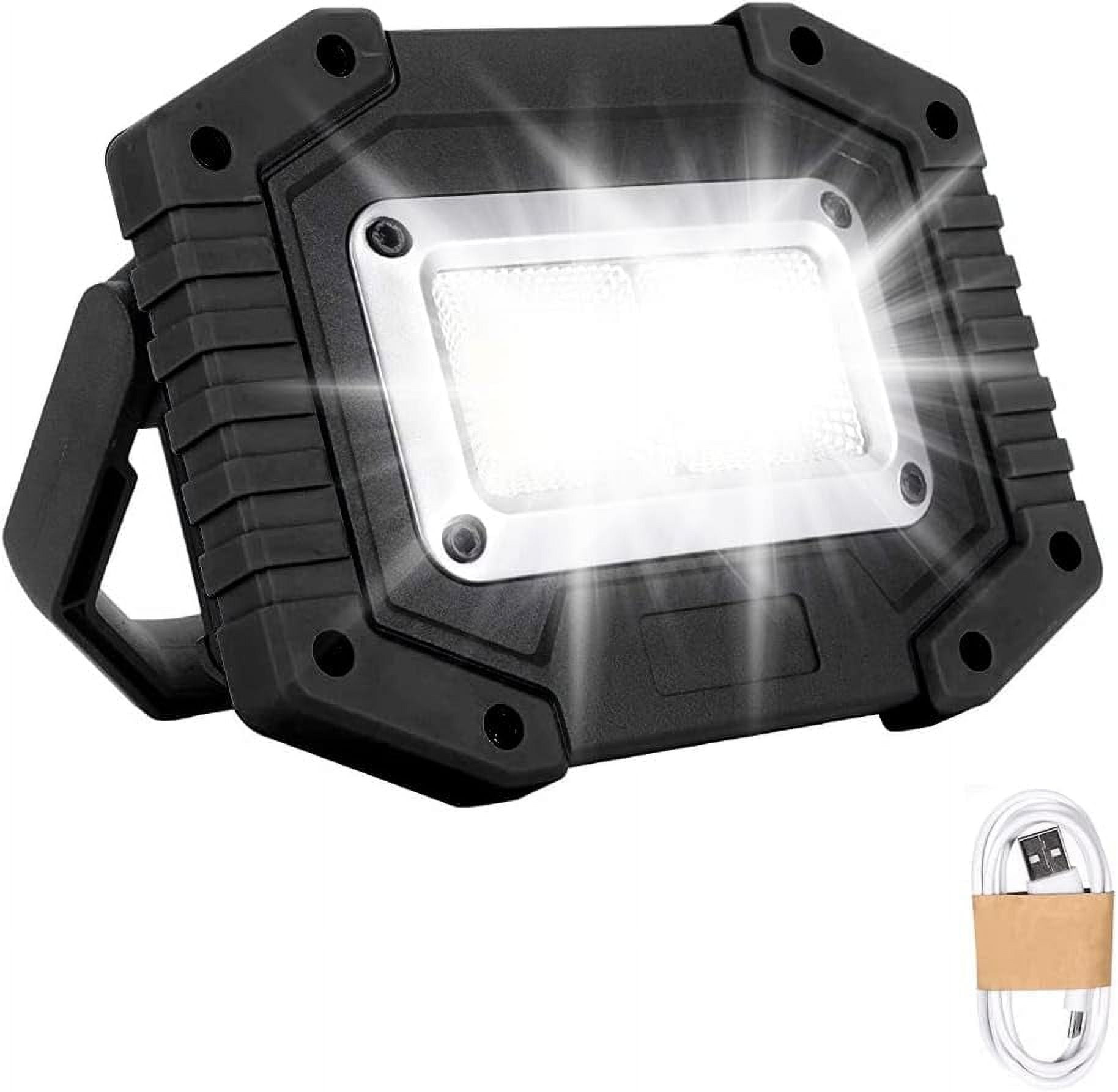 LINLIN LED Rechargeable Work Lights, 30W Floodlight Battery Security ...