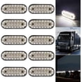 LINLIN LED Truck Side Marker Light Surface Mount, 10PCS Amber Trailer ...