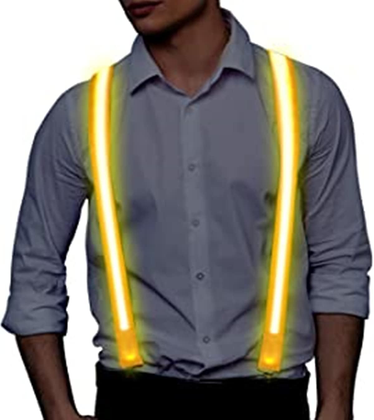 LINLIN Light Up LED Suspenders for Men, Back Suspenders LED Light ...