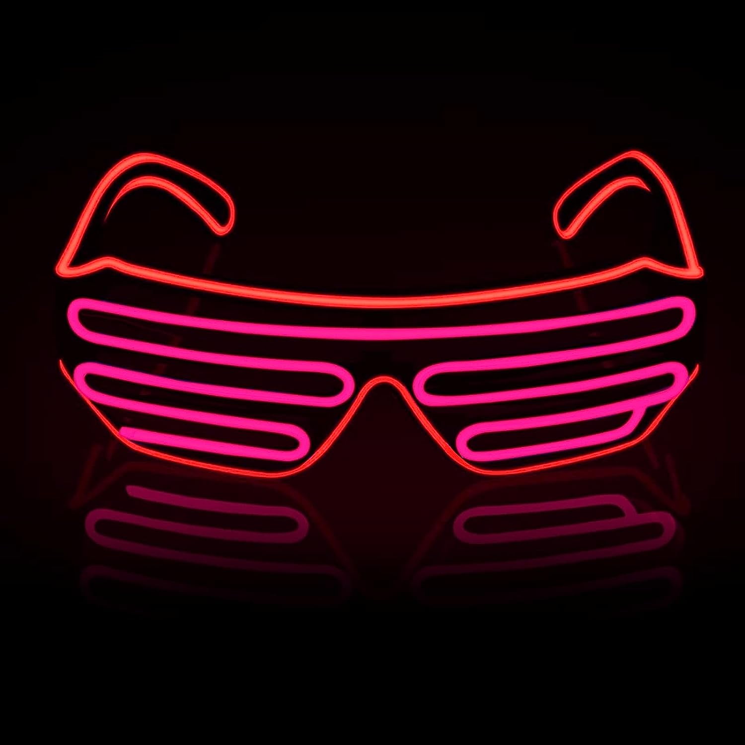 LINLIN Neon Rave Glasses,Neon Glasses Neon Rave Glasses Light Up ...