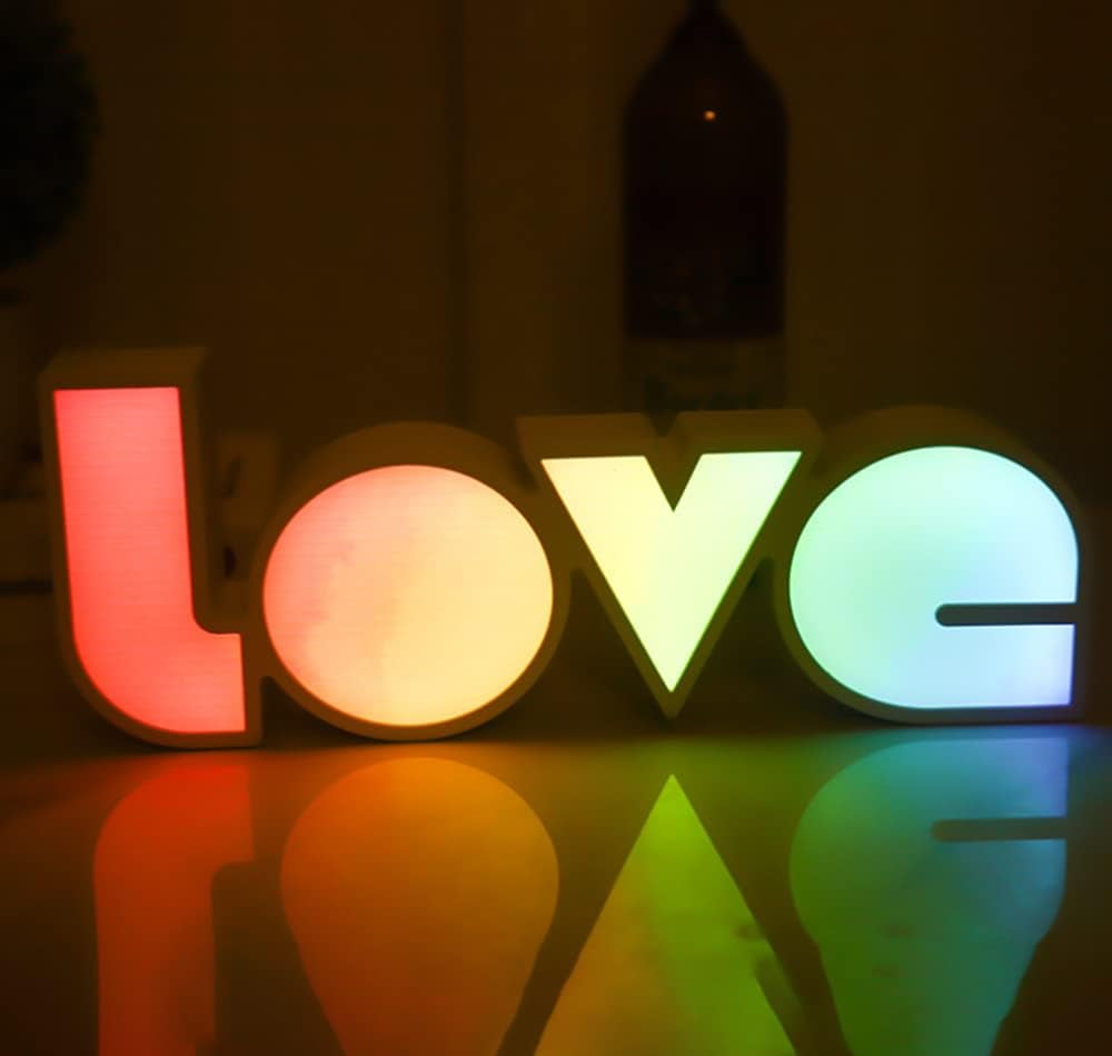 LINLIN Love LED Neon Signs Night Light Neon Lights Neon Lights Marquee ...