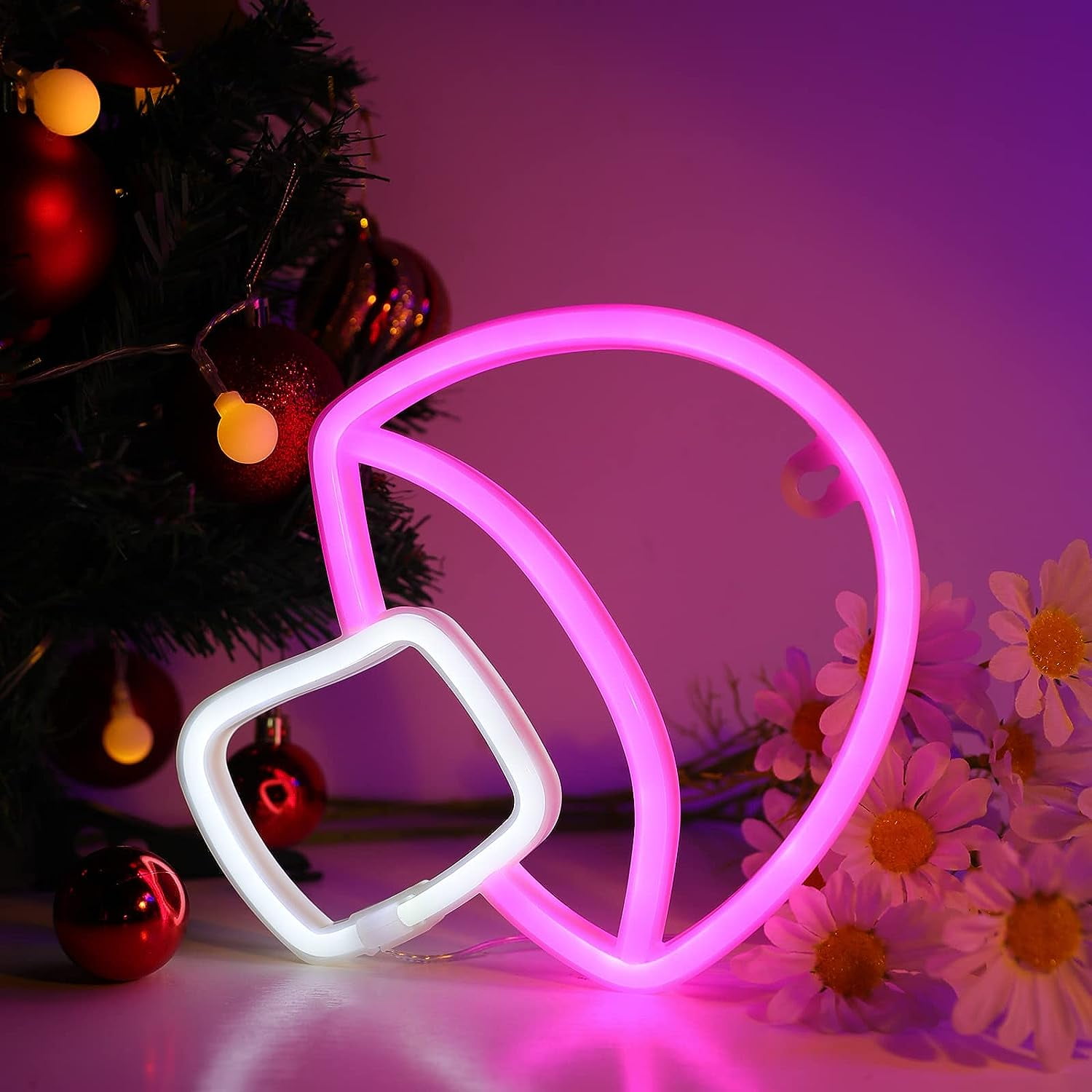 LINLIN Mushroom Neon Sign,LED Mushroom Neon Light for Wall Decor,Cute ...
