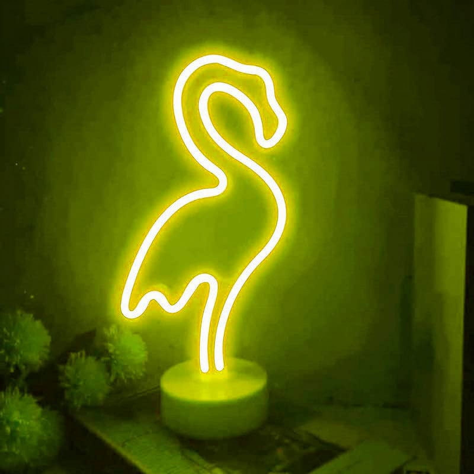 LINLIN Neon Sign, Flamingo Neon Sign LED Neon Light Night Lamp USB ...