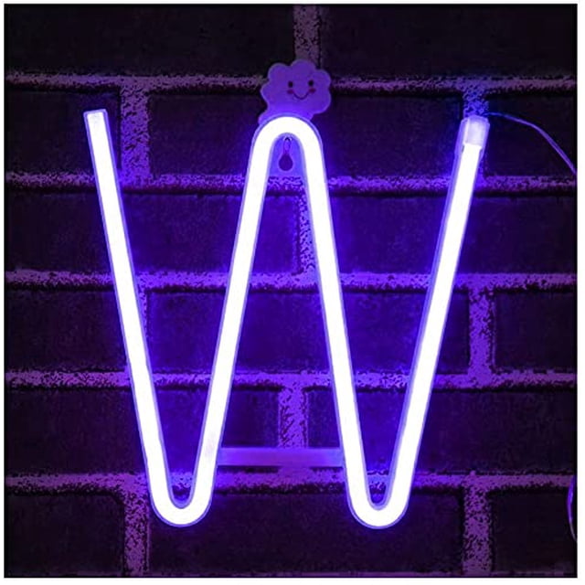 LINLIN Neon Sign, Letter Neon Signs Neon Alphabet Light Light Up LED ...