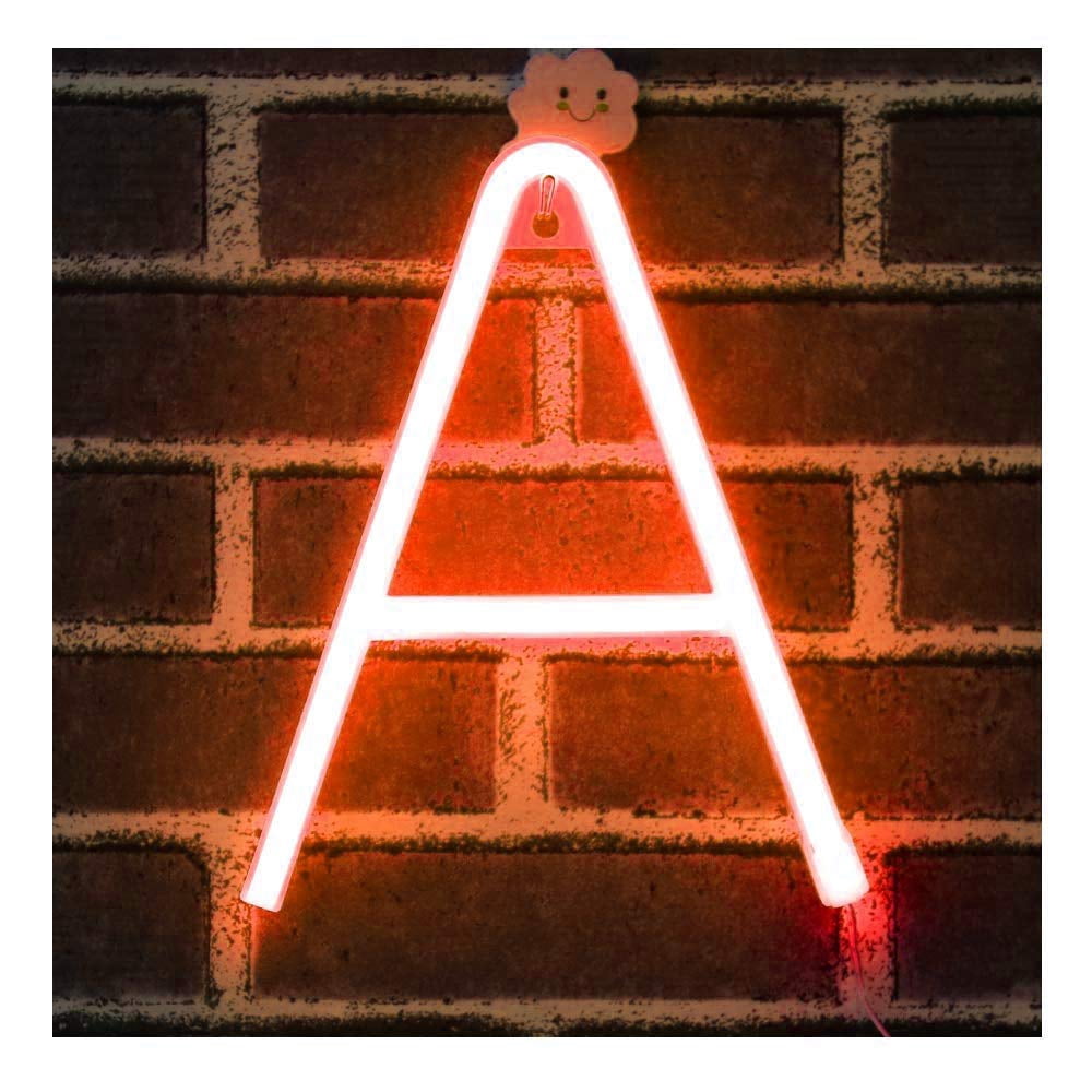 LINLIN Neon Sign, Letter Neon Signs Neon Alphabet Light Light Up LED ...